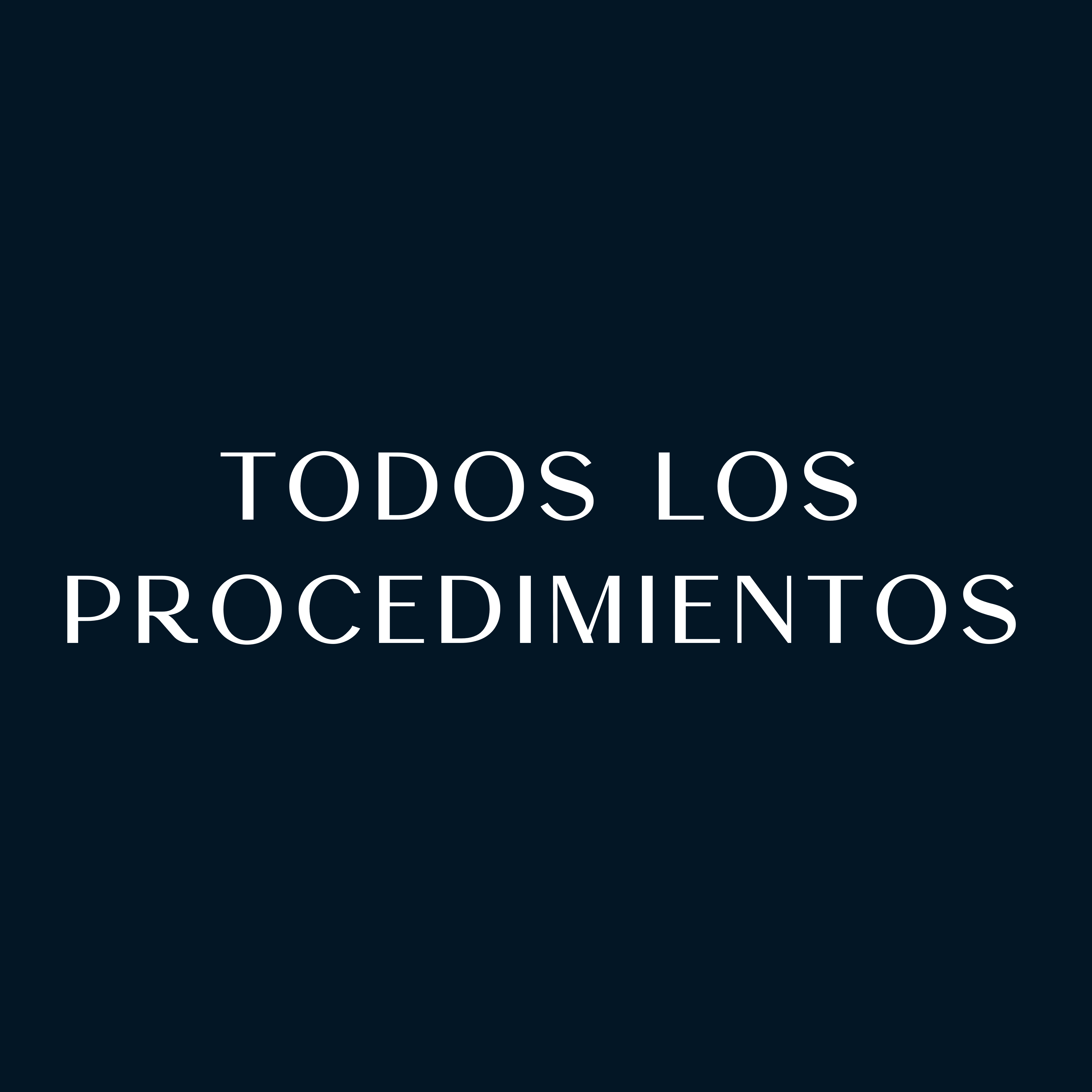 Todos los procedimientos